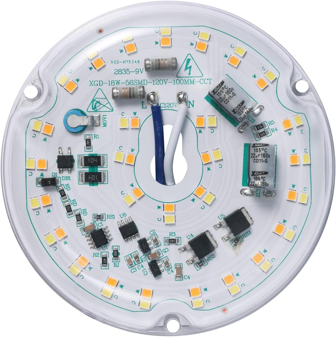 4 inch LED Reofit Light Kit for Ceiling Fan Light Replacement Panel PCB ...