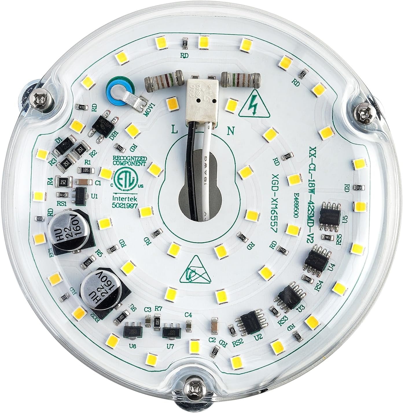 4 inch LED Retrofit Light Kit for Ceiling Fan Replacement Panel PCB 18W ...