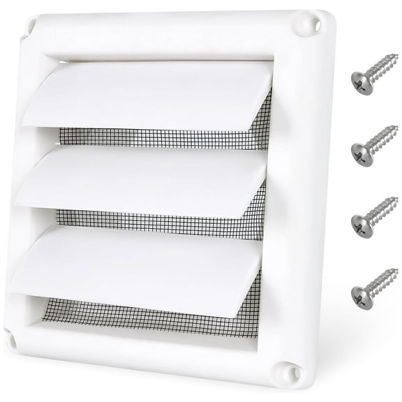 Deflecto Supurr-Vent Louvered Outdoor Dryer Vent Cover 4 Hood - Walmart.com