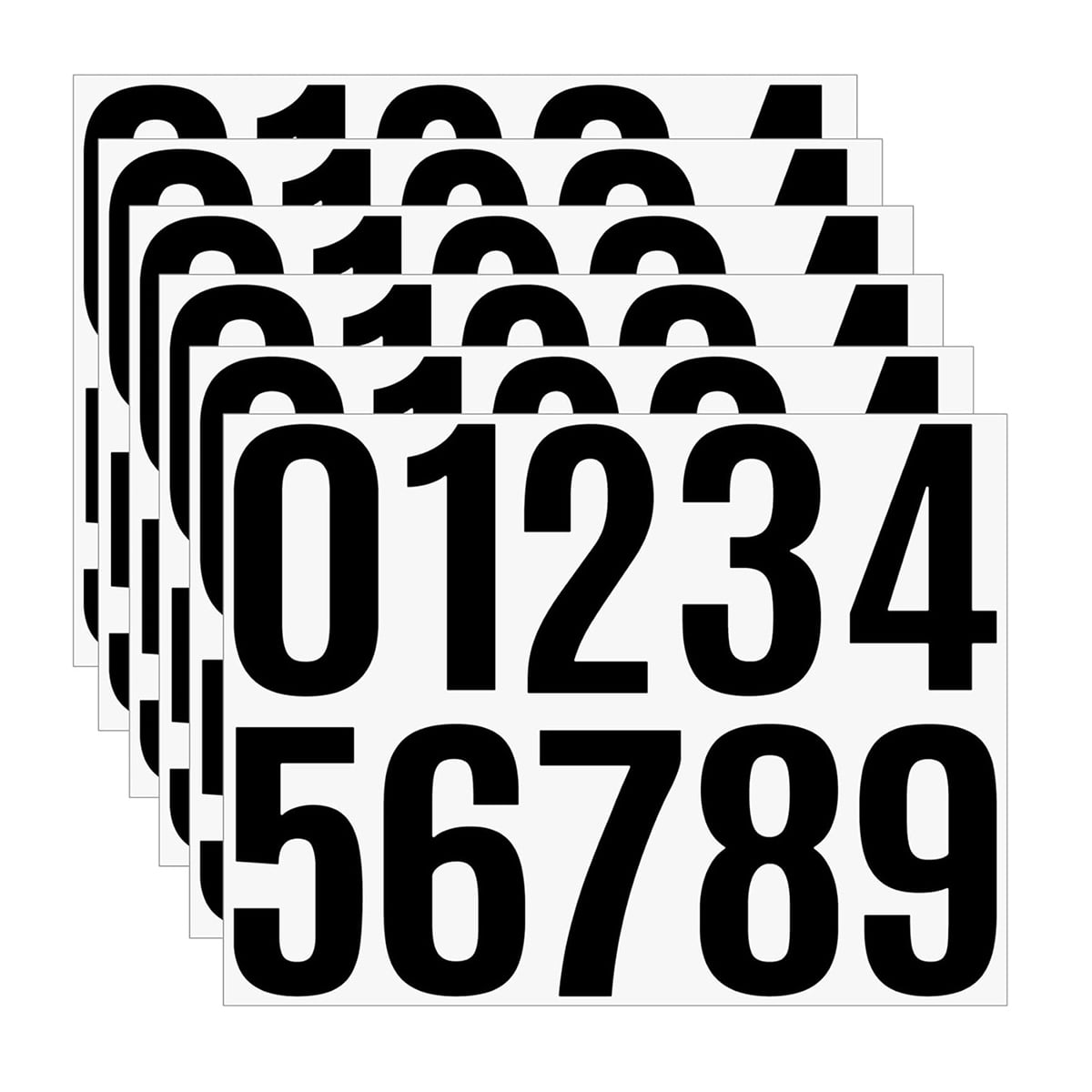 4 inch Mailbox Number stickers, 20 Self Adhesive Sheets Address Numbers ...