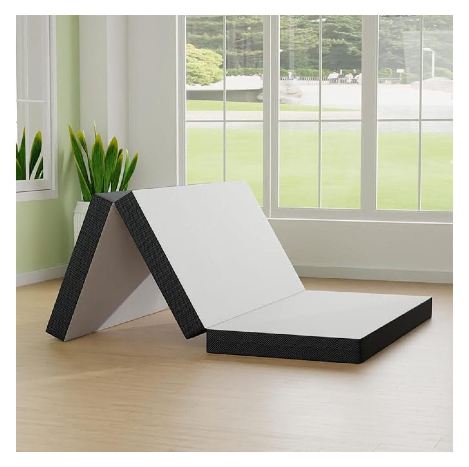 4 inch Memory Foam Tri Folding Mattress/Portable Foldable Mattress ...