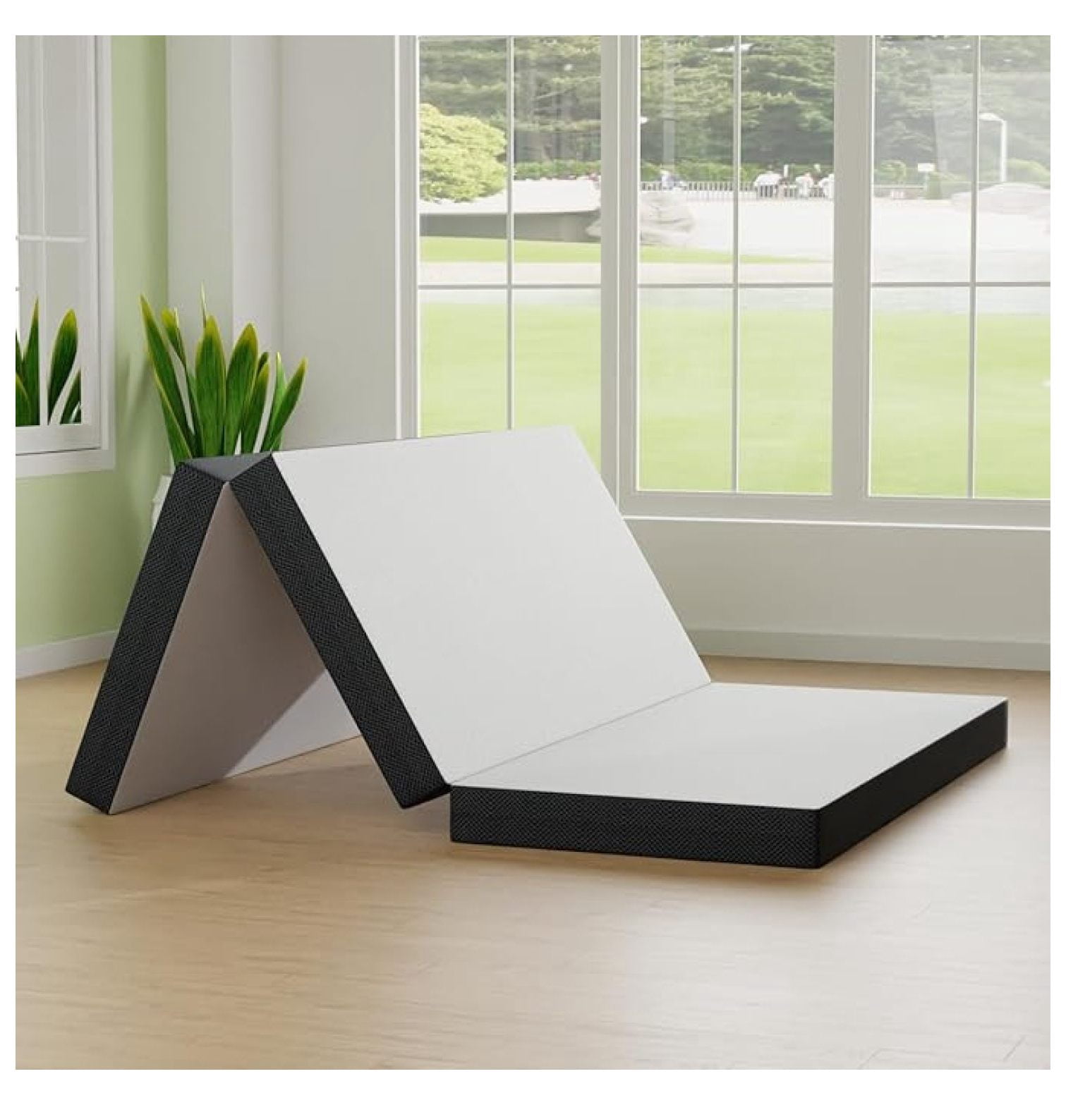 4 inch Memory Foam Tri Folding Mattress/Portable Foldable Mattress ...