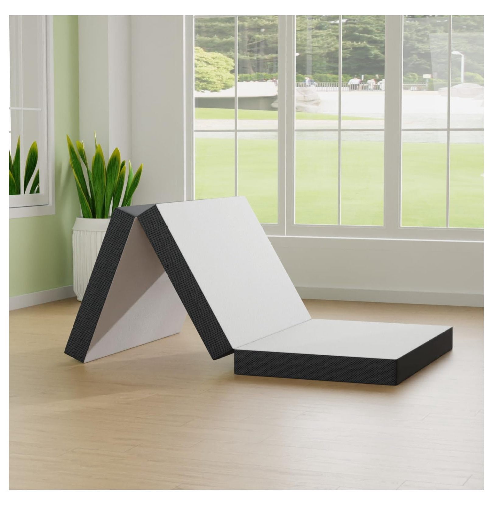 4 inch Memory Foam Tri Folding Mattress/Portable Foldable Mattress ...