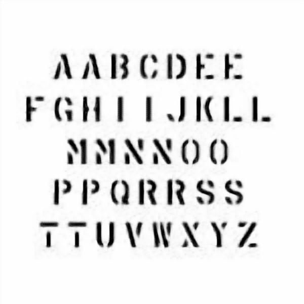 4 inch Military Lettert Stencil Set | Large Letter Font | 10 mil ...