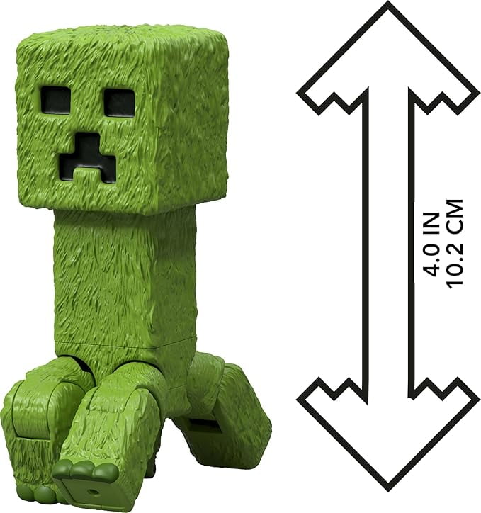4-inch Minecraft Action Figure, Creeper Posable Character Collectible ...