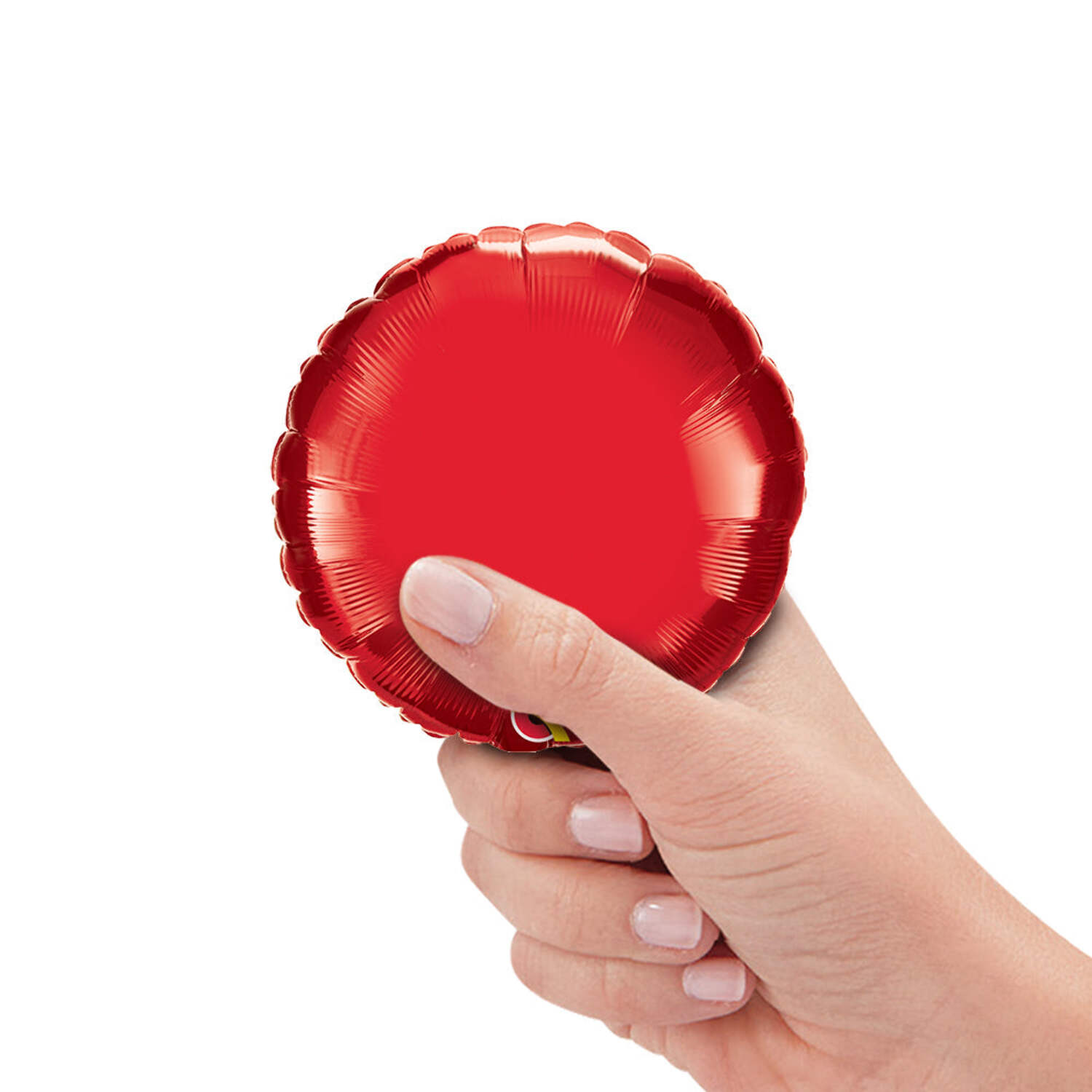 4 inch Mini Circle - Ruby Red (Air-Fill Only) Foil Mylar Balloon ...