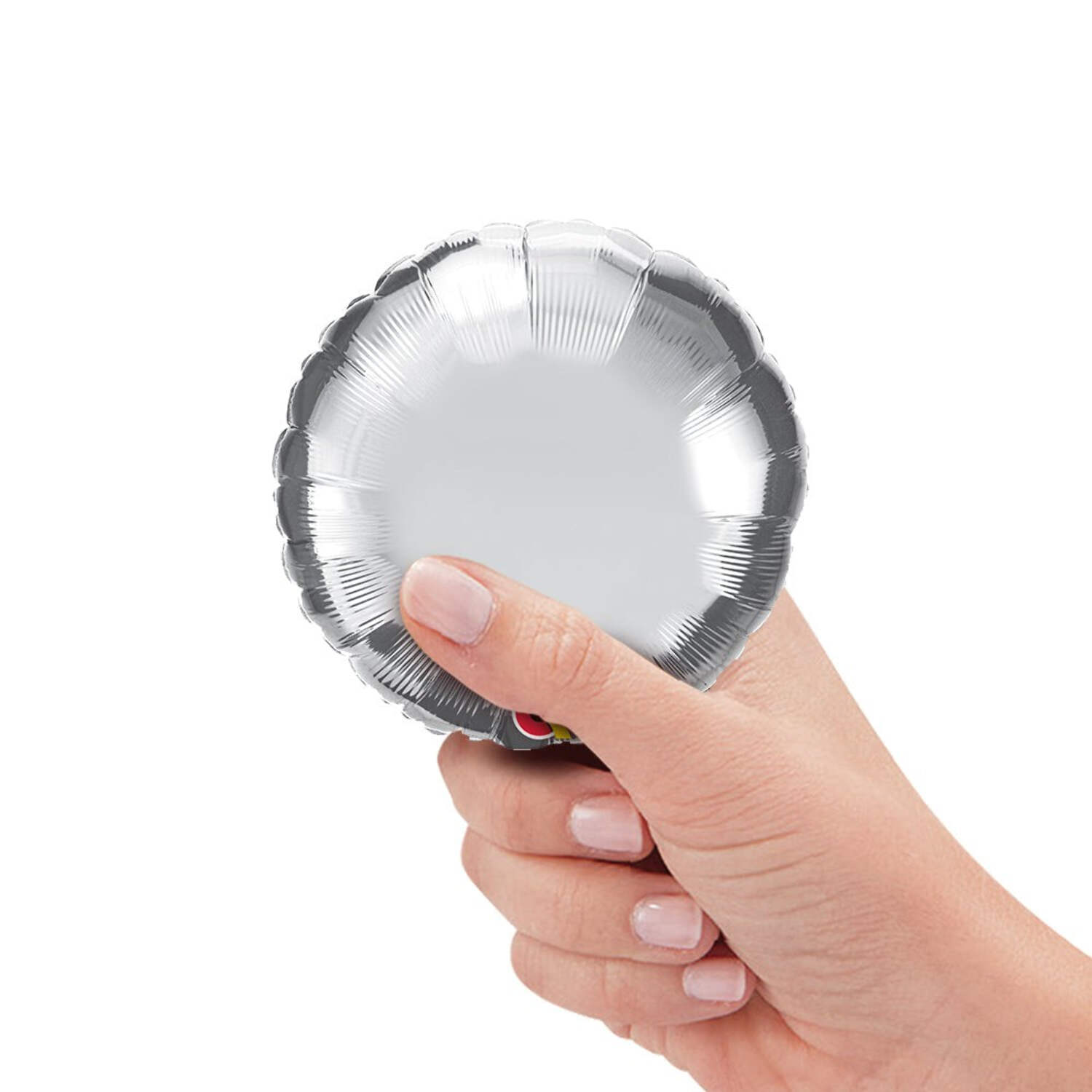 4 inch Mini Circle - Silver (Air-Fill Only) Foil Mylar Balloon - Party ...