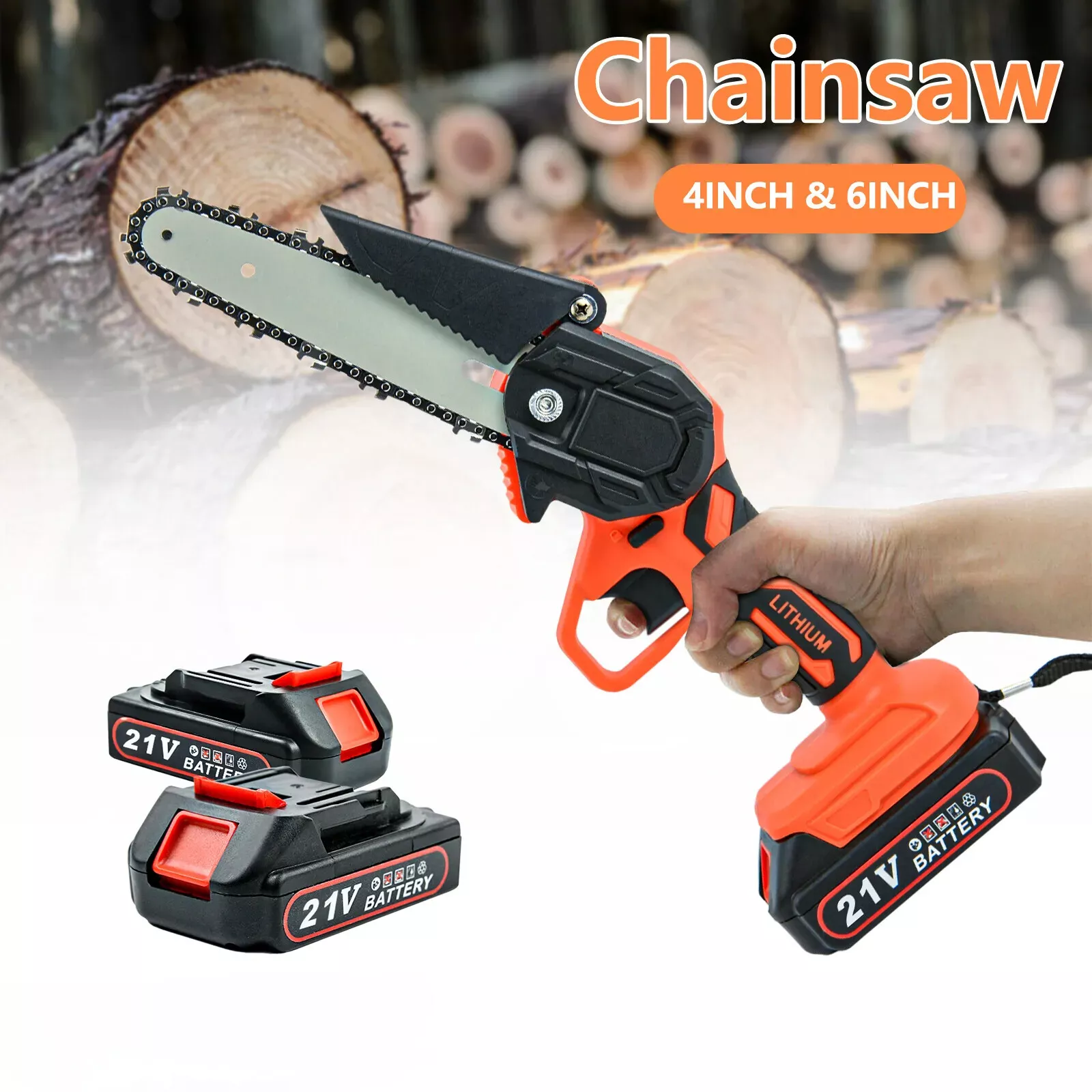 4 inch Mini Handheld Electric Chain Saw Cordless Chain Saw Wood Knife ...