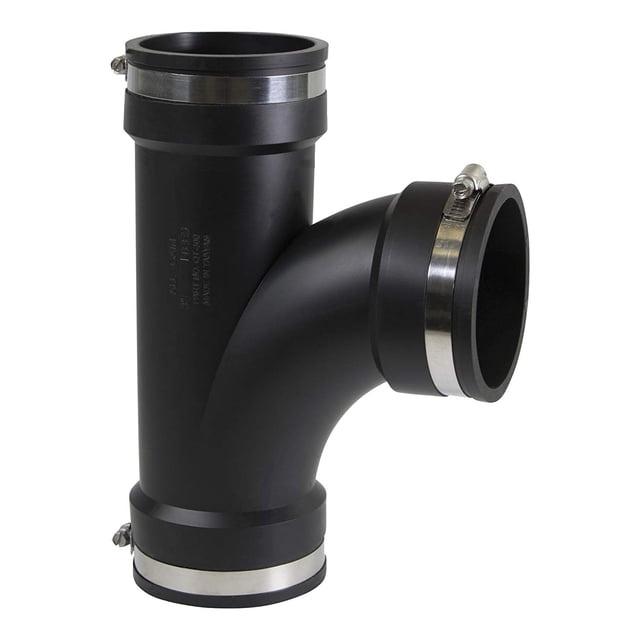 4 inch PVC Flexible Tee Coupling with Stainless Steel Clamps - Walmart.com