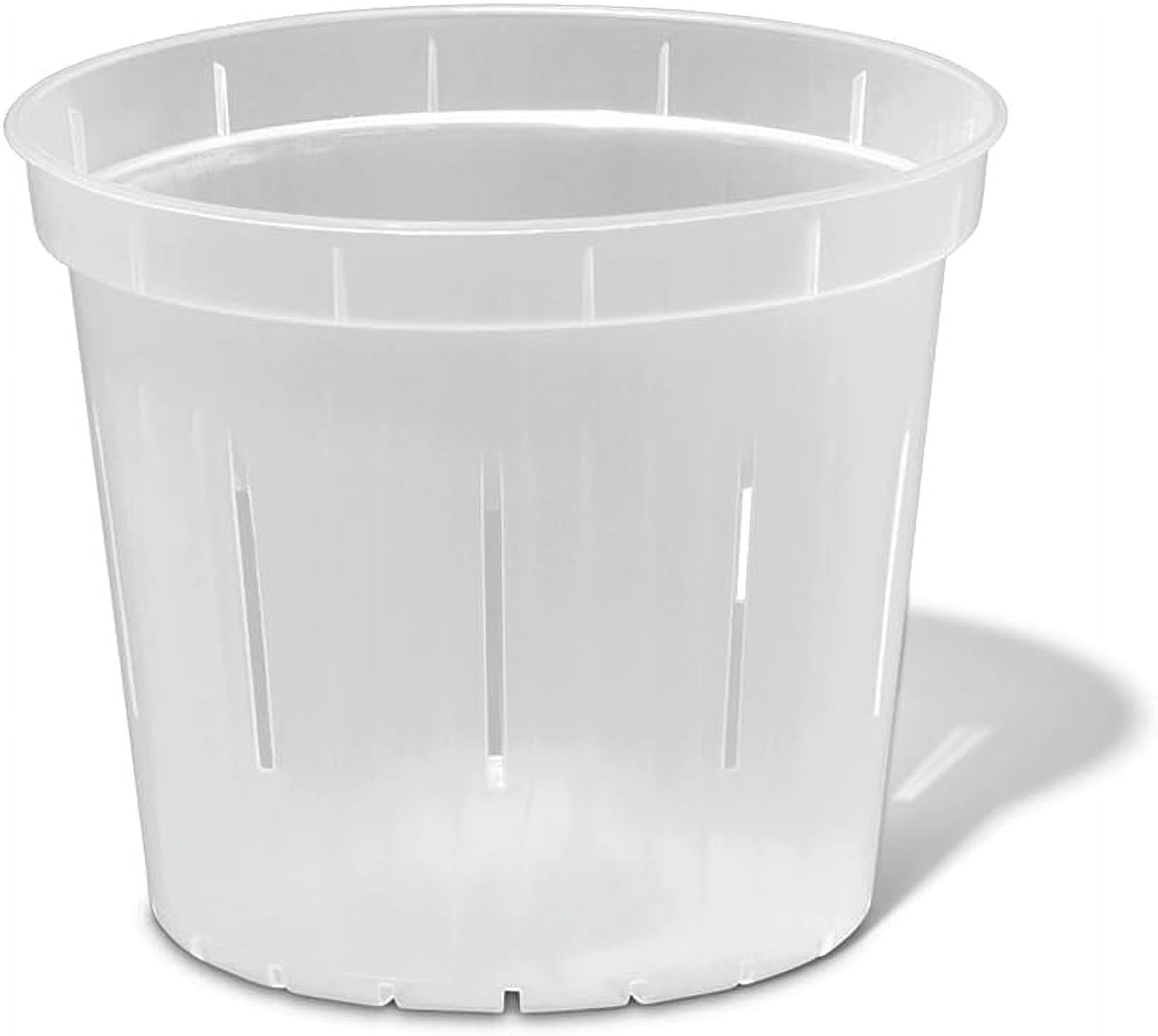 4 inch Plant Pots - 6 Pack of Flower Pots (Green Emerald) - Slotted ...