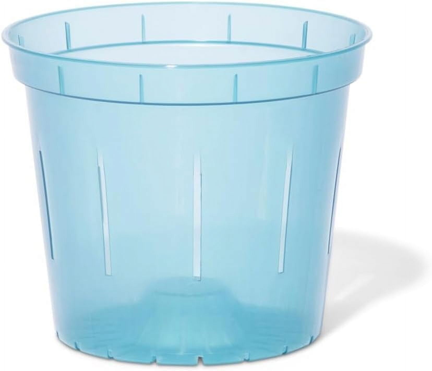 4 inch Plant Pots - 6 Pack of Flower Pots (Green Emerald) - Slotted ...