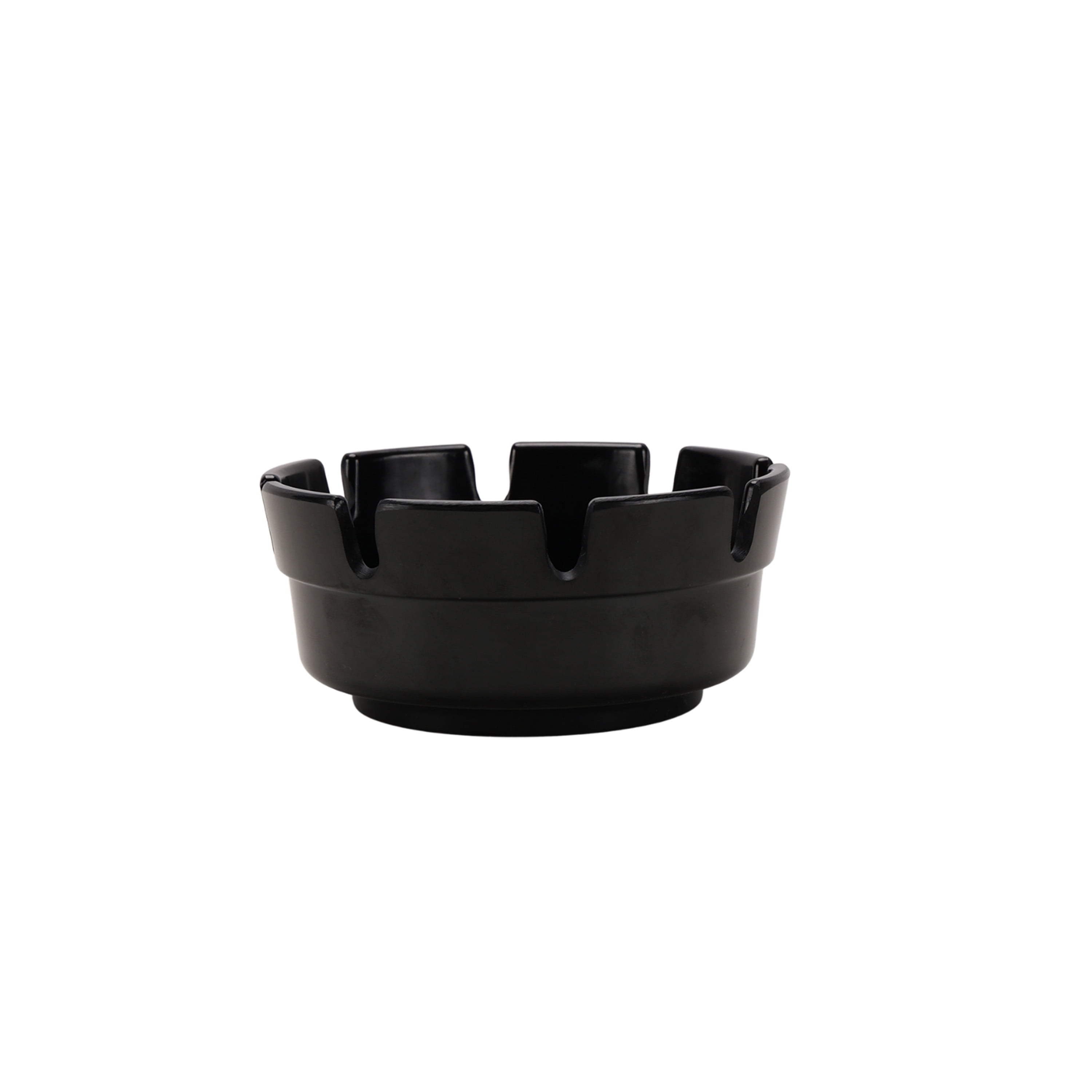Durable 4-inch Black Plastic Ashtray with Built-in Cigarette Slots ...