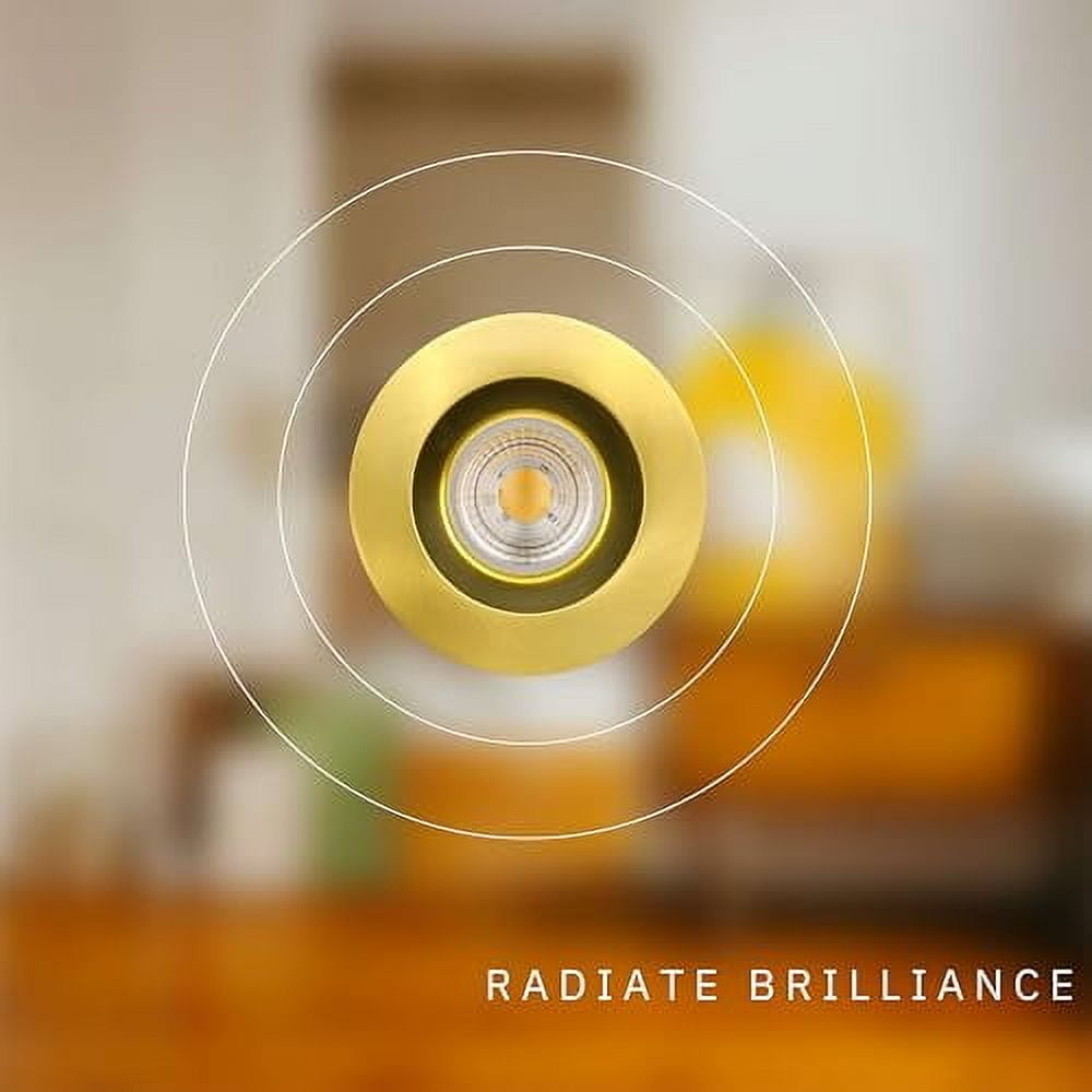 4 inch Round Brushed Brass Downlight Luminaire, LED Recessed Light ...