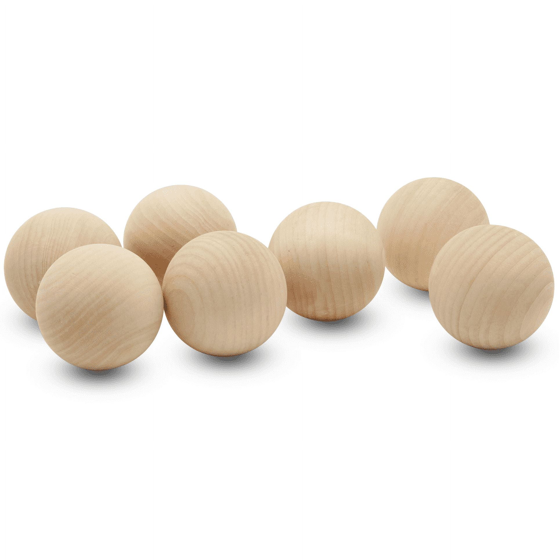 4 inch Round Wooden Balls for Crafts, Bag of 25 Unfinished and Smooth ...