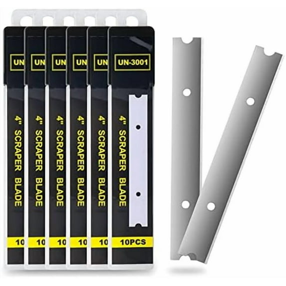 4 inch Scraper Blades 60 pcs Replacement High Carbon Steel Razor Blade ...