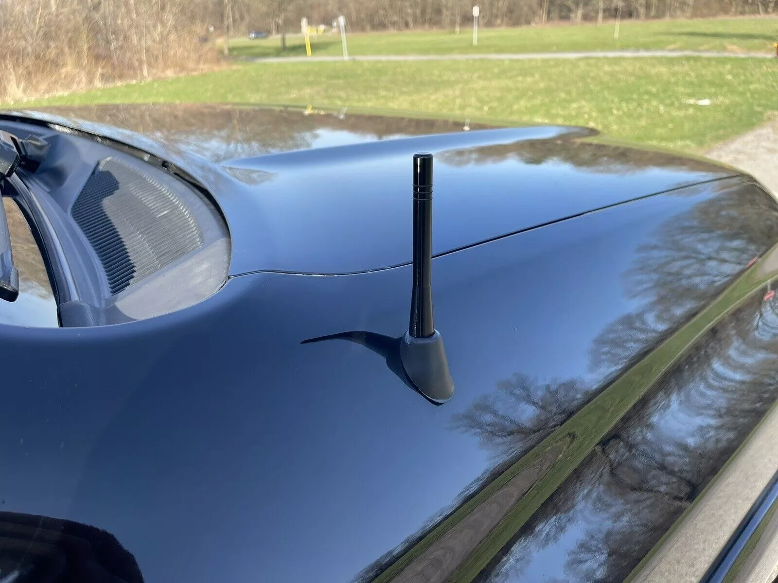 4" inch Short Aluminum Black Antenna Mast Power Rod Radio AM/FM for ...