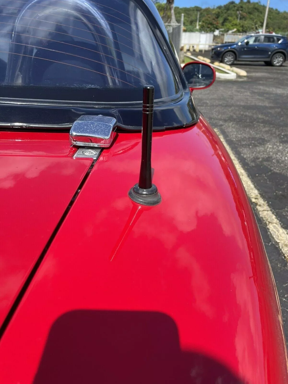 4" inch Short Black Aluminum Antenna Mast AM/FM for MAZDA MIATA 1990 ...