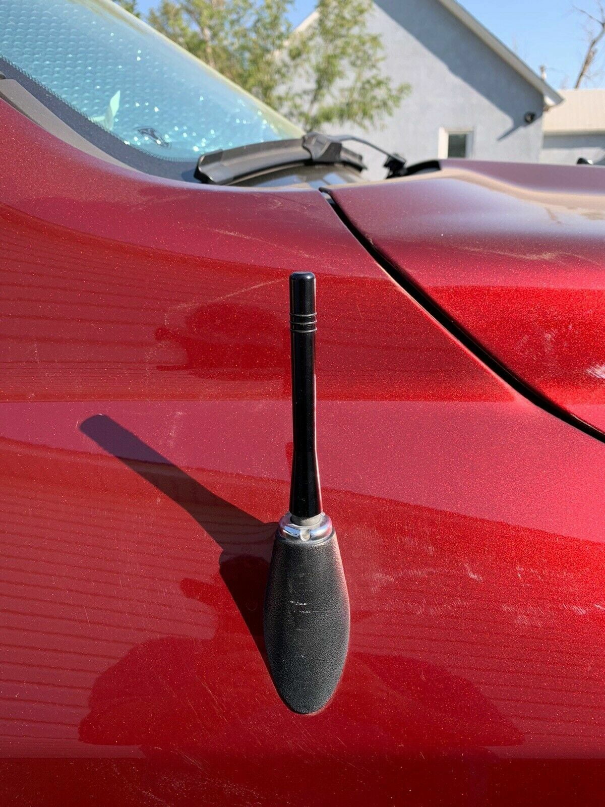 4" inch Short Black Aluminum Antenna Mast AMFM for DODGE RAM 1500 2500 ...