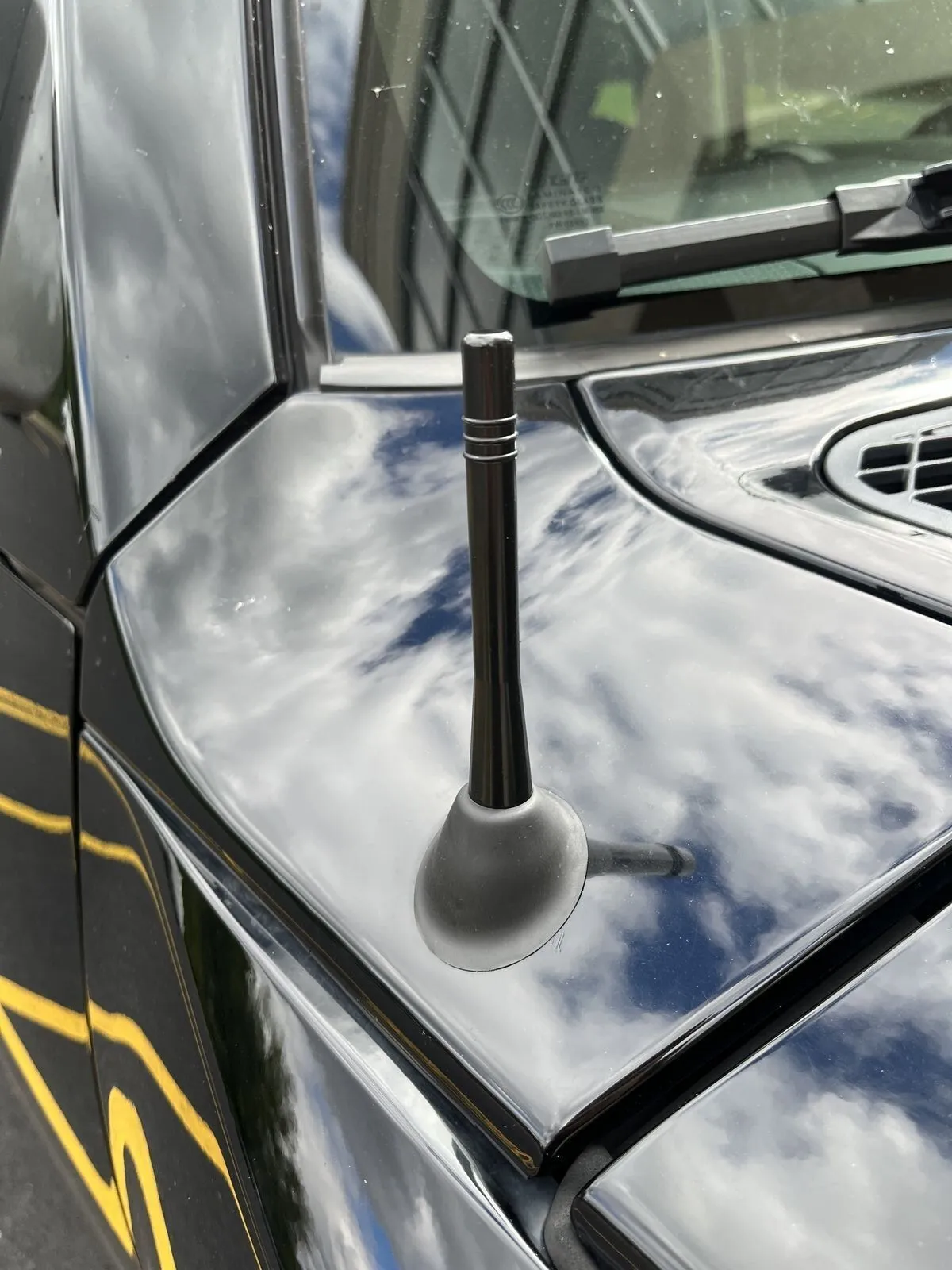 4" inch Short Black Aluminum Antenna Mast Power Rod Radio AM/FM for ...