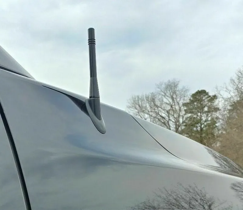 4" inch Short Black Aluminum Antenna Mast Power Rod Radio AM/FM for ...