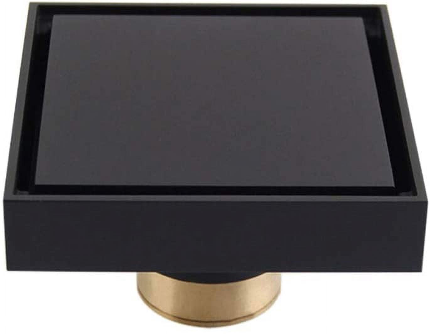 4 inch Solid Brass Square Shower Floor Drain with Tile Insert Grate ...