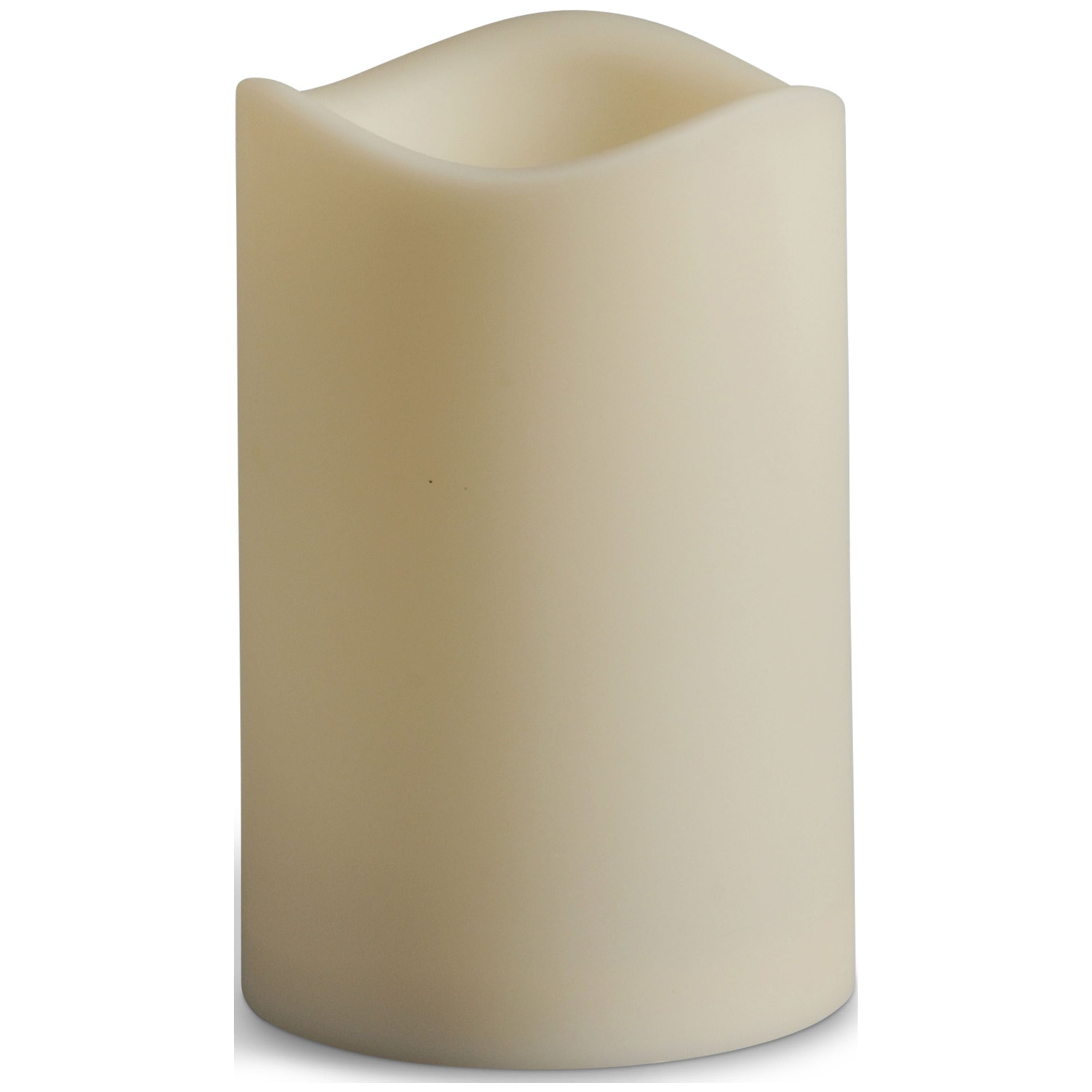 4-inch Tall Battery-Operated Bisque Flameless LED Candle with Timer ...