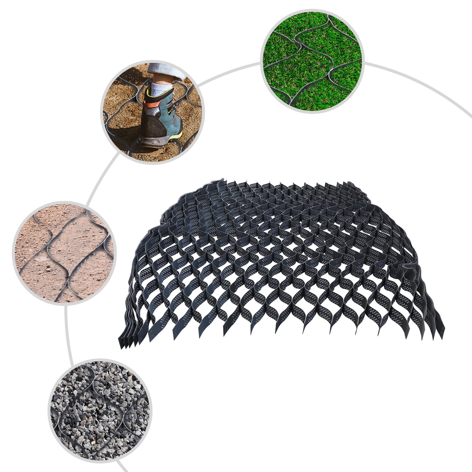 4 inch Thick Geo Grid Ground Grid Polyethylene Strength, for ...