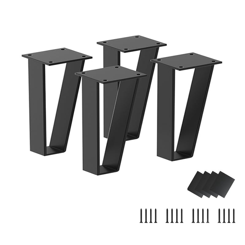 4 inch Triangle-Shape Metal Furniture Legs (4pcs) Heavy Duty Furniture ...