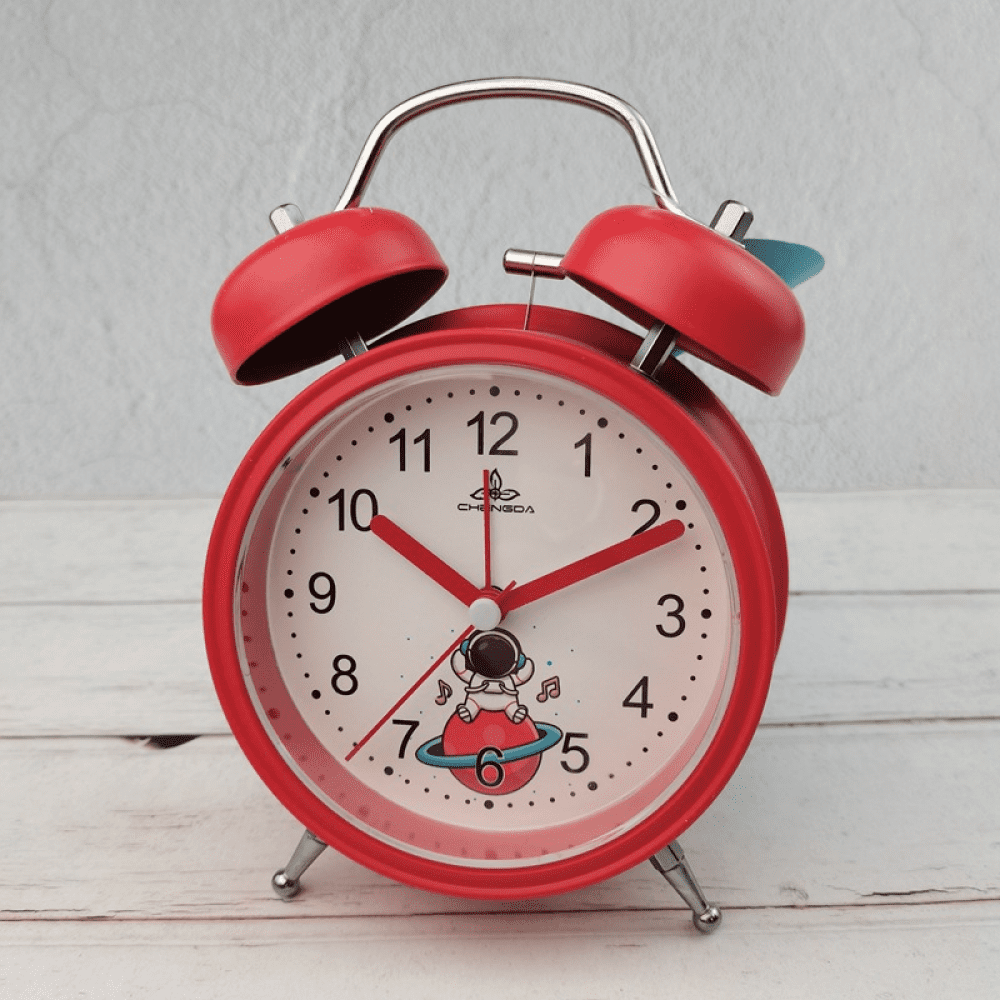 4 inches Twin Bell Alarm Clock with Stereoscopic Dial, Backlight ...