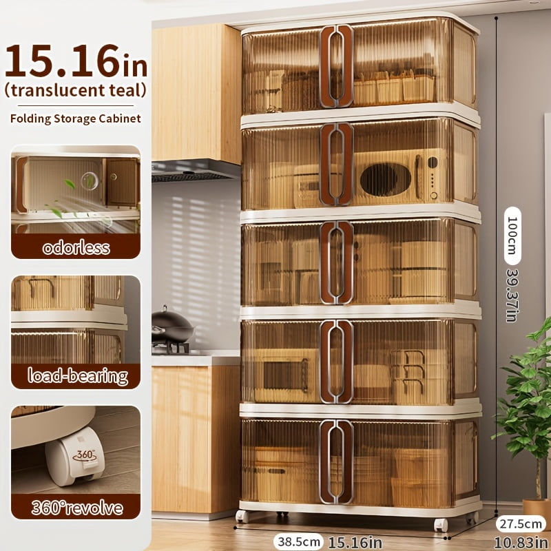 4-layer/5-layer Foldable Plastic Kitchen Food Containers with Lids ...