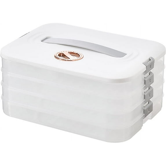 4-layer Food Storage Containers,Plastic Cookie Containers,Stackable ...