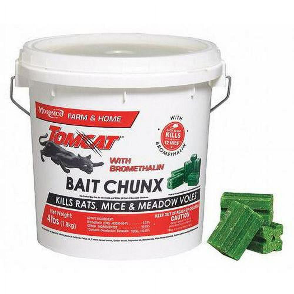 4 lb Pail Bait Block Rodenticide, Green Blocks, 64 Blocks Per Pail ...