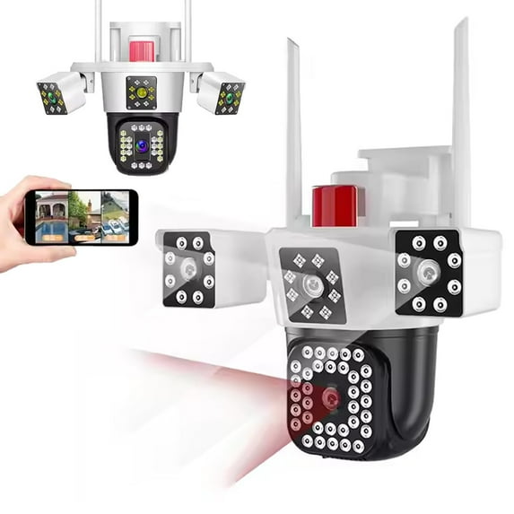 4-lens Outdoor Security HD Monitor, Cameras for Home Security Outdoor ...