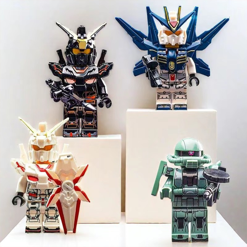 (4 minifigure robot building blocks) compatible with Lego minifigure ...