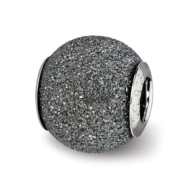 4 mm Sterling Silver Gray Laser Cut Bead - Polished & Antiqued ...