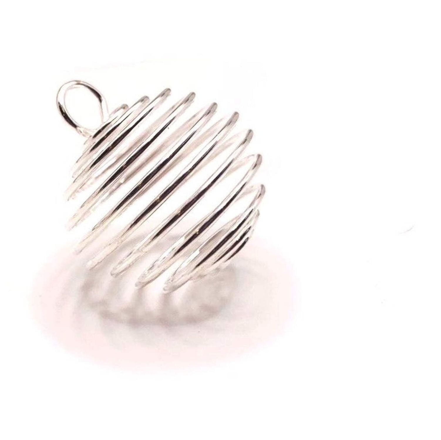 4 or 20 Pieces: 25 mm Silver Spiral Lantern Bead Cages - Walmart.com