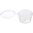 4 oz. - 100 Sets Disposable Plastic Portion Cups with Lids, Stackable ...