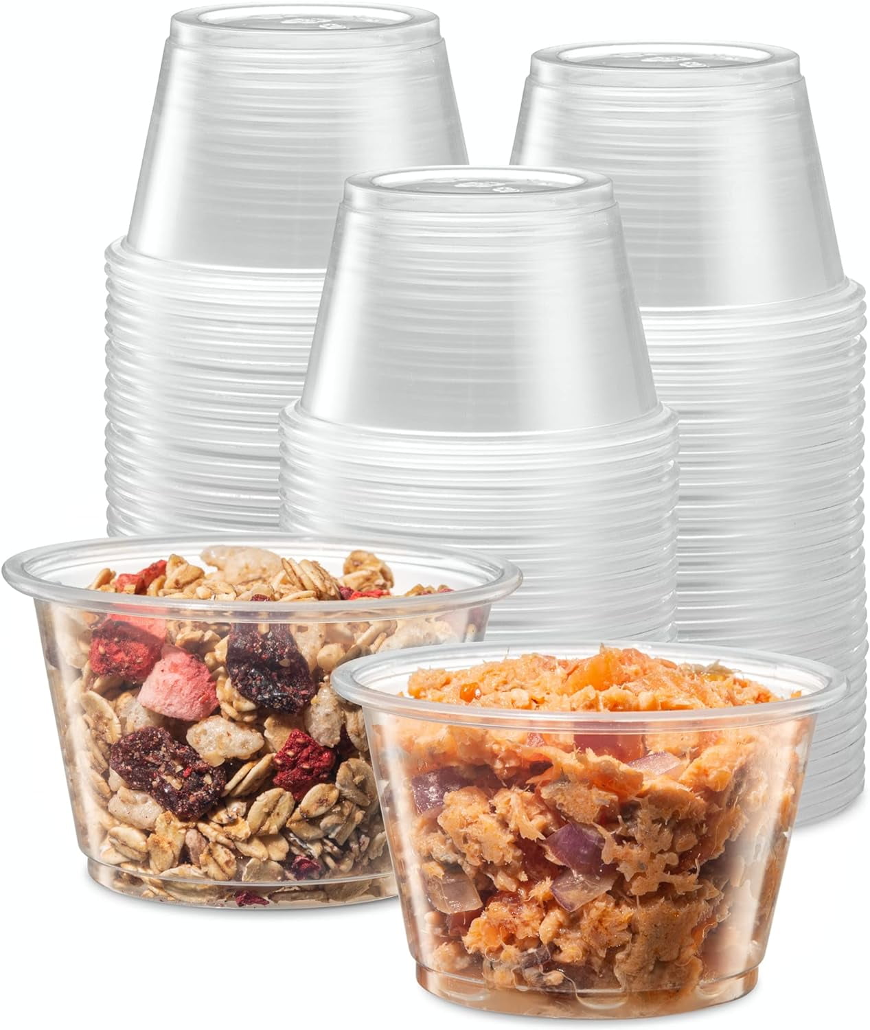 4 oz,200 Cups Clear Diposable Plastic Portion Cups No Lids, Small Mini ...