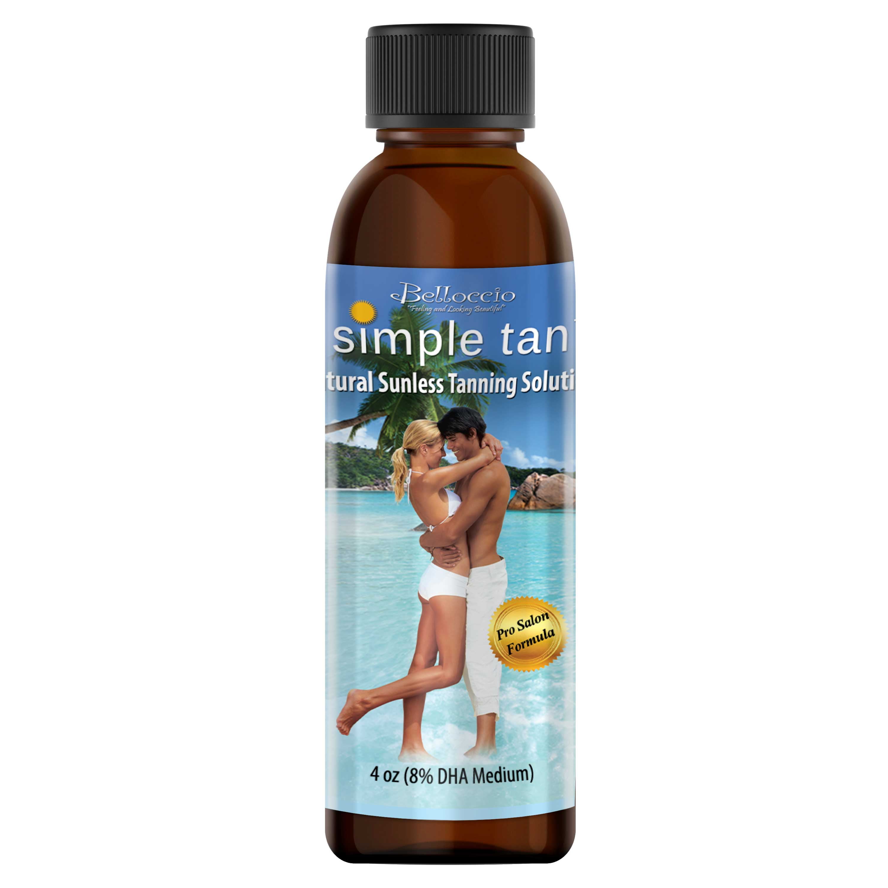 4 oz Belloccio Simple Tan 8% DHA Medium Sunless Airbrush Spray Tanning ...