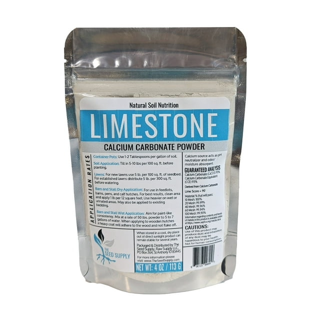 4 oz Calcium Carbonate Limestone Powder Garden Fertilizer and pH ...