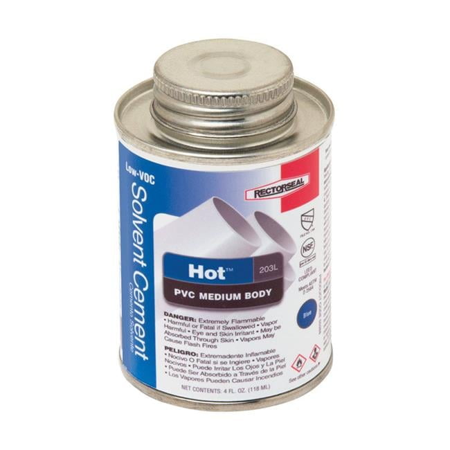 4 oz Hot Blue Solvent Cement for PVC - Walmart.com