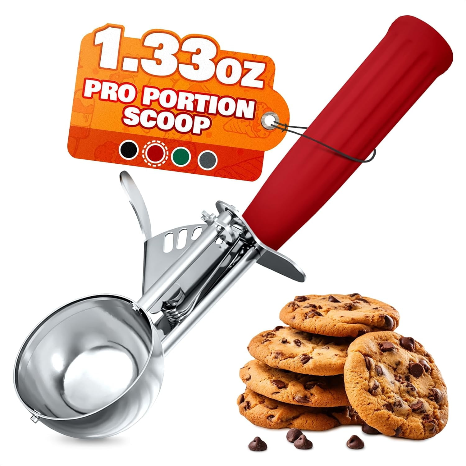 4 oz Ice Cream Scoop with Trigger Release #8 – Stainless Steel ...