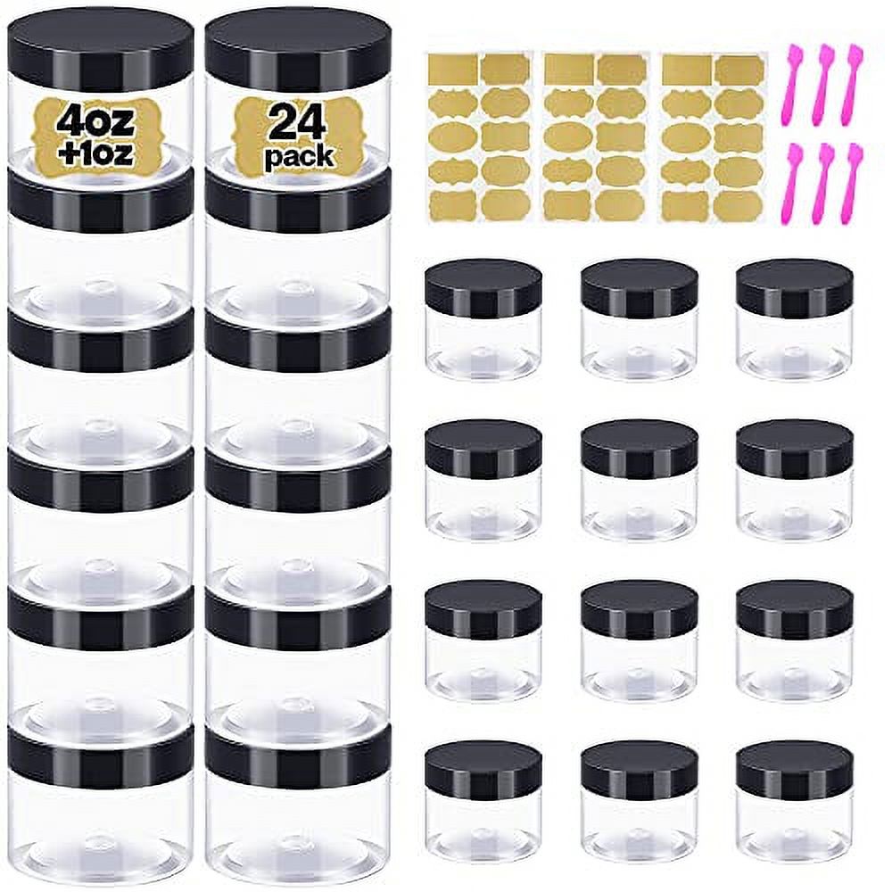4 oz Plastic Containers .. with Lids + 1oz .. Small Containers with ...