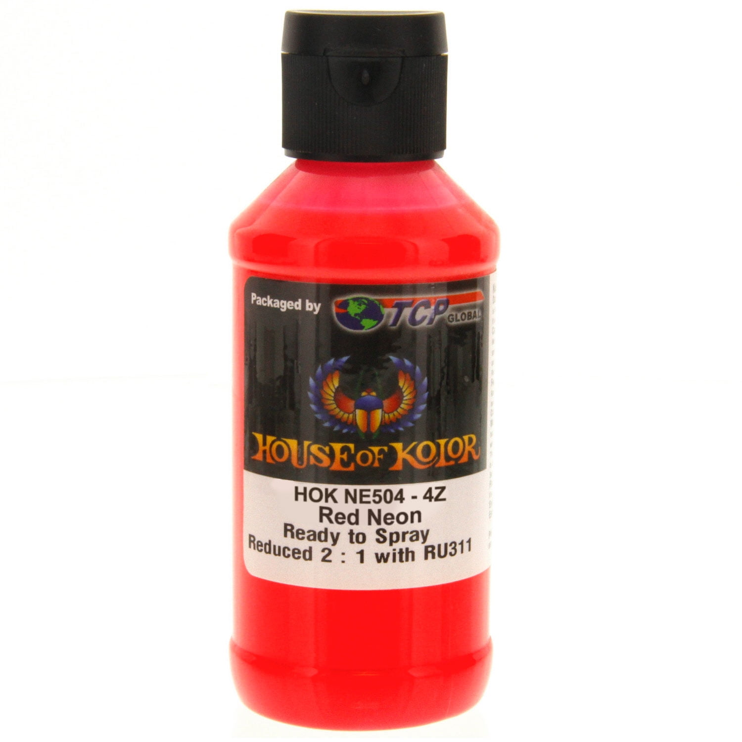 4 oz RED NEON House of Kolor Shimrin Neon Basecoat Paint NE504 Pre ...