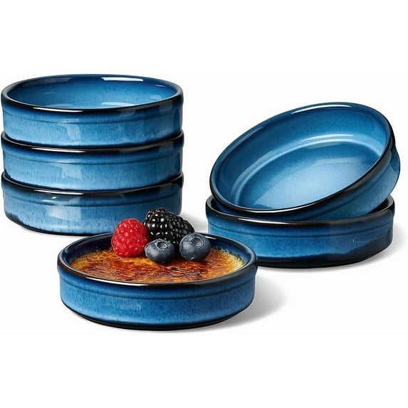 4 oz Ramekins Oven Safe, Ceramic Ramekins for Creme Brulee, Custard ...