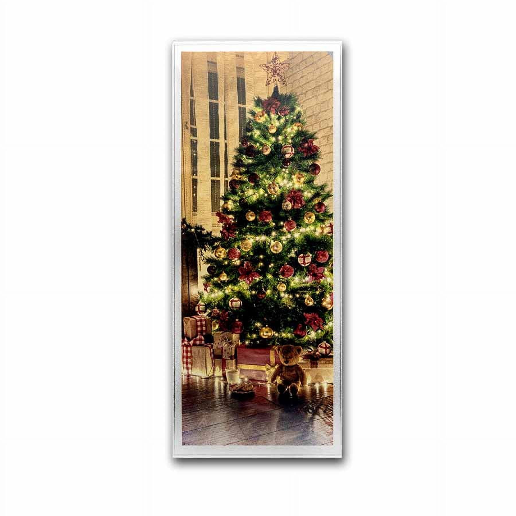 4 oz Silver Colorized Bar - Christmas Tree (Vertical, w/Box) - Walmart.com