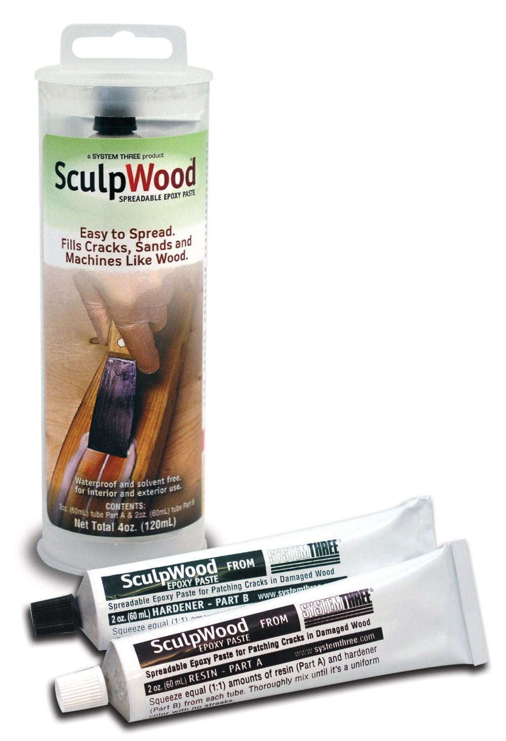 4 oz System Three Resins 1610K05 SculpWood Epoxy Paste - Walmart.com