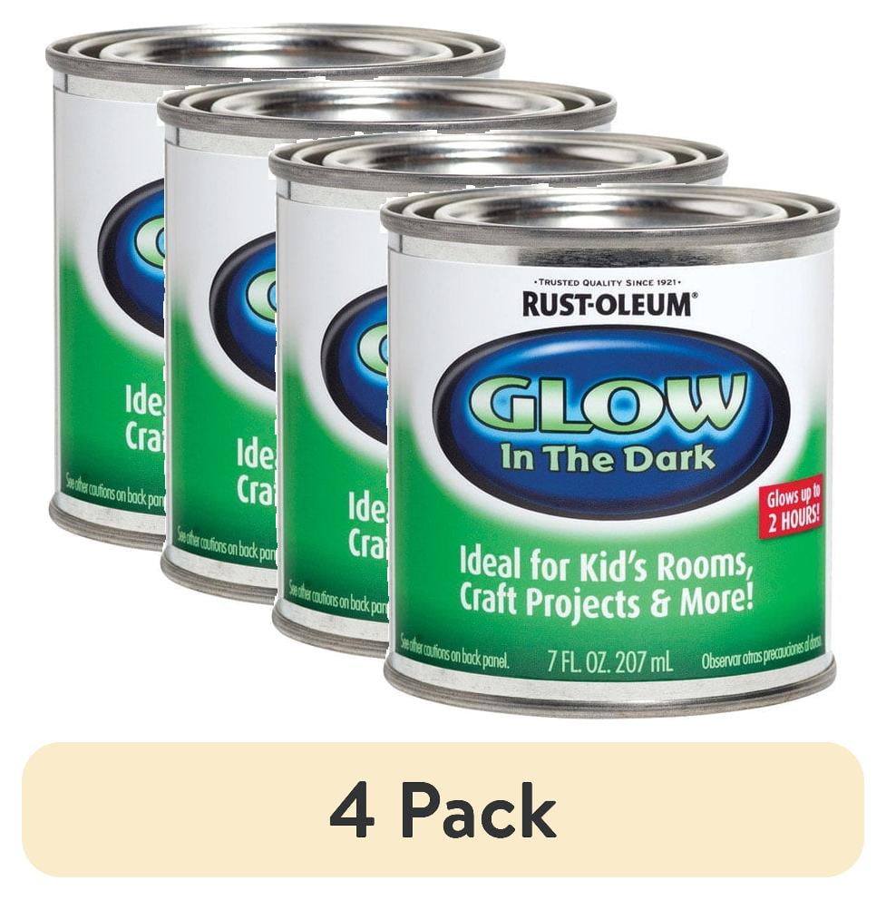 (4 pack) 1/2 pt Rust-Oleum 214945 Specialty Glow In The Dark Paint ...