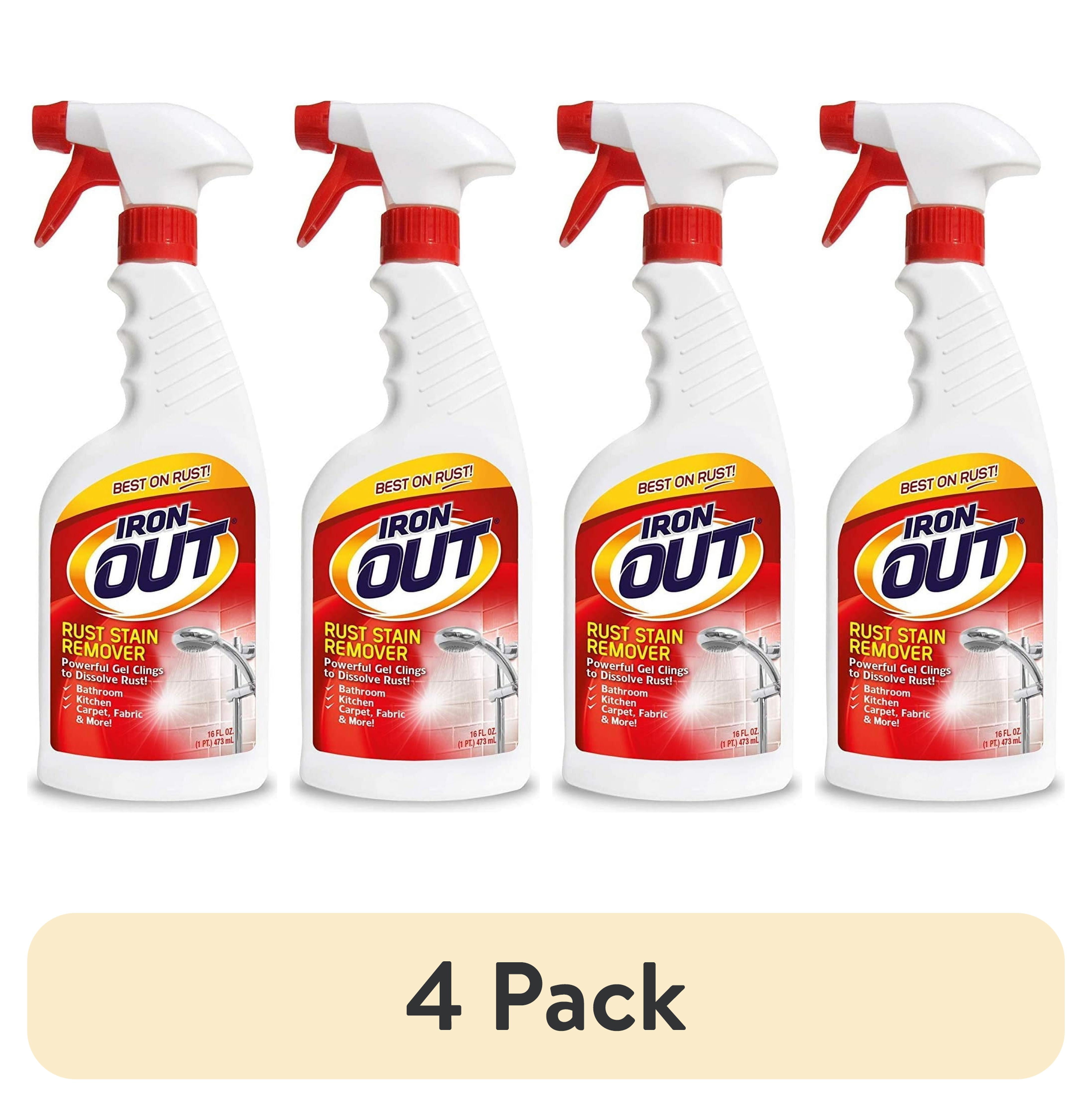 (4 pack) Iron OUT Spray Gel Rust Stain Remover, Remove and Prevent Rust ...