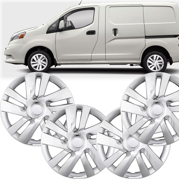 (4 Pack)15" Chrome Hubcaps for Nissan Nv200 2013-2021,Snap on Design ...